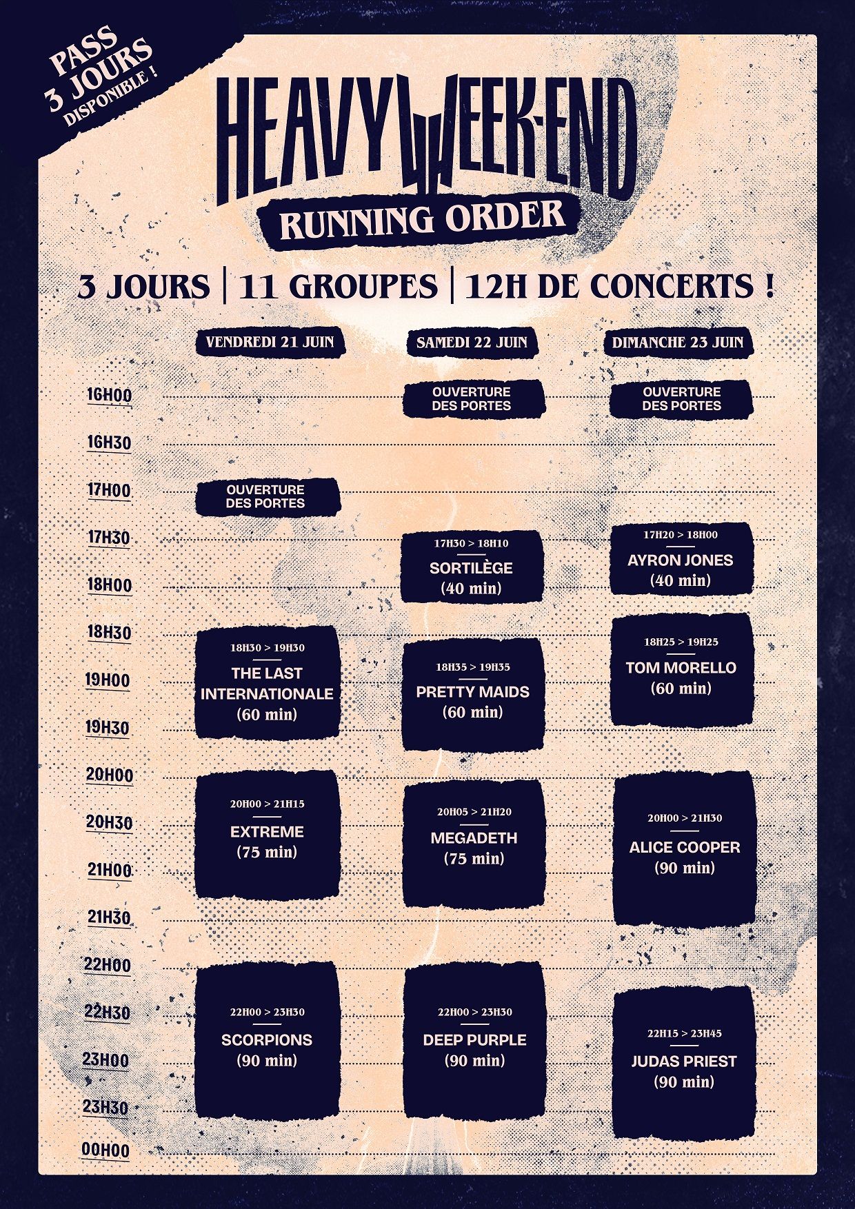 HEAVY WEEK END : Le running order - Metal-Eyes.com